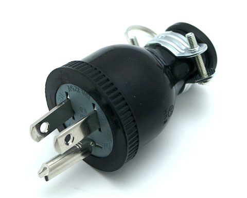 明工社 ME2538 接地3P ゴムプラグ セフティワッシャ付 125V 15A 激安価格販売：アカリセンター