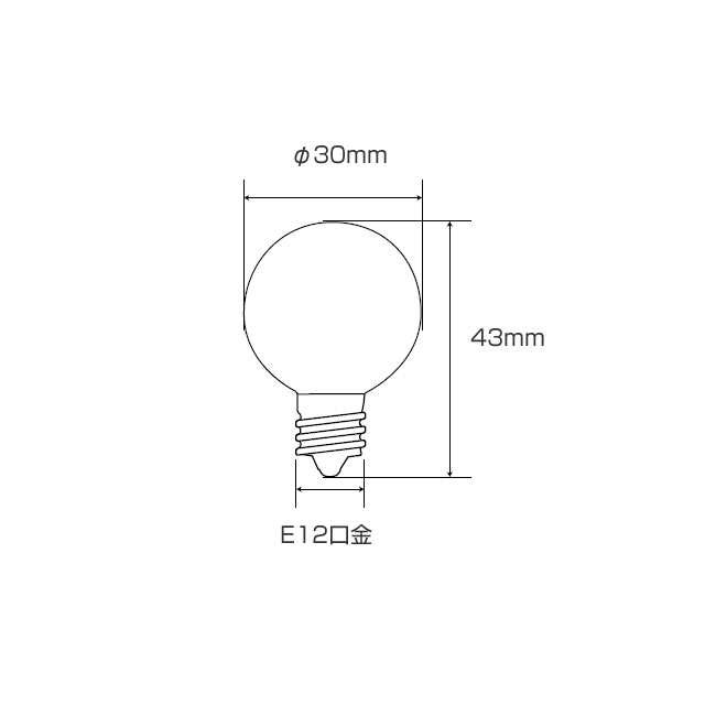 エルパ(ELPA) LEDミニカラーボール電球 G30 E12口金 常夜灯・電飾・サイン用 激安価格販売：アカリセンター