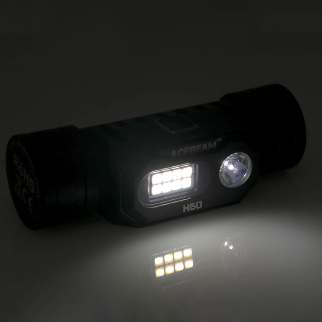 ACEBEAM(エースビーム)H60 集光＆散光 RG0高演色97CRI LEDヘッドライト 激安価格販売：アカリセンター