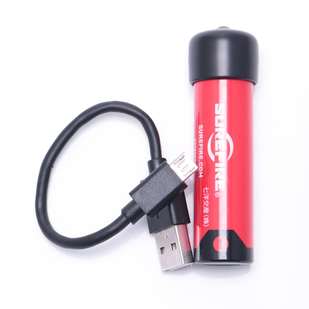 SUREFIRE（シュアファイア）SF18650B マイクロUSB直接充電式リチウムイオン充電池 定格3.6V 3500mA 12.6Wh ...
