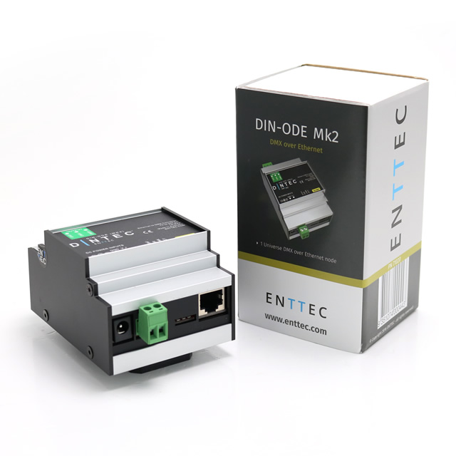 ENTTEC(エンテック) DIN-ODE MK2 OPEN DMX ETHERNET DINマウント 激安価格販売：アカリセンター